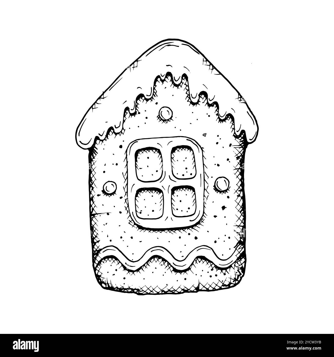 Gingerbread House Clip Art Black And White Black Gingerbread House