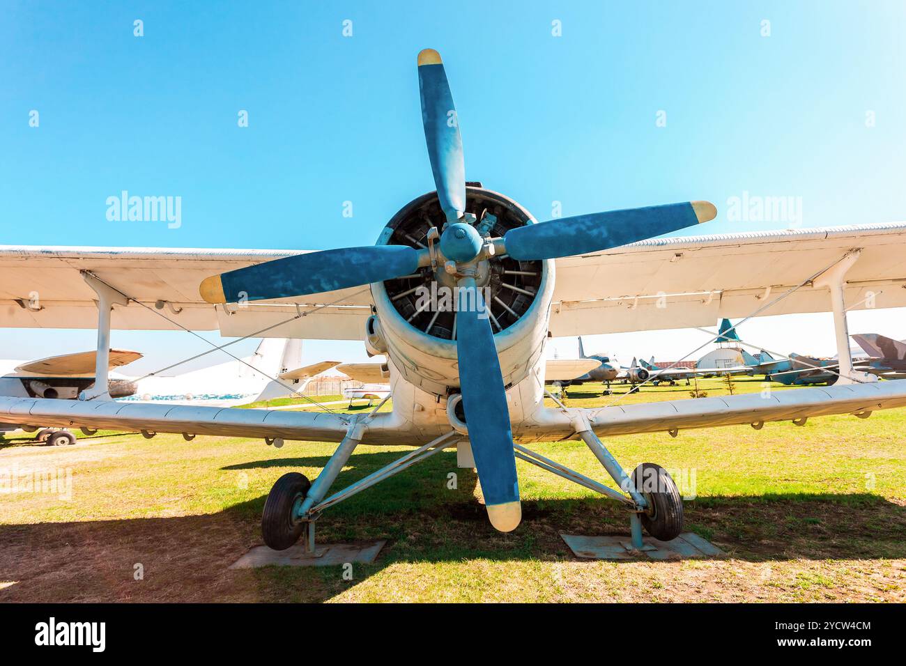 The Antonov An-2 a Soviet mass-produced single-engine biplane at an ...