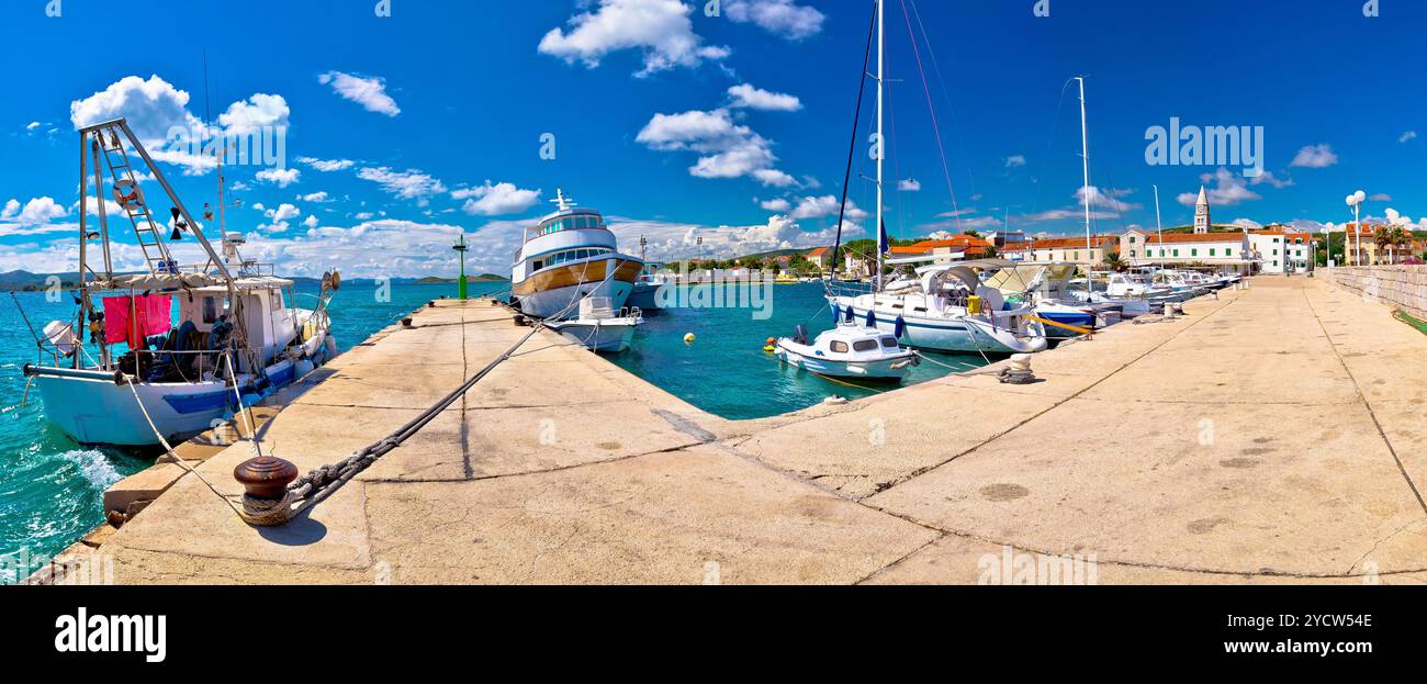 Turanj village harbor and waterfront view Stock Photo - Alamy