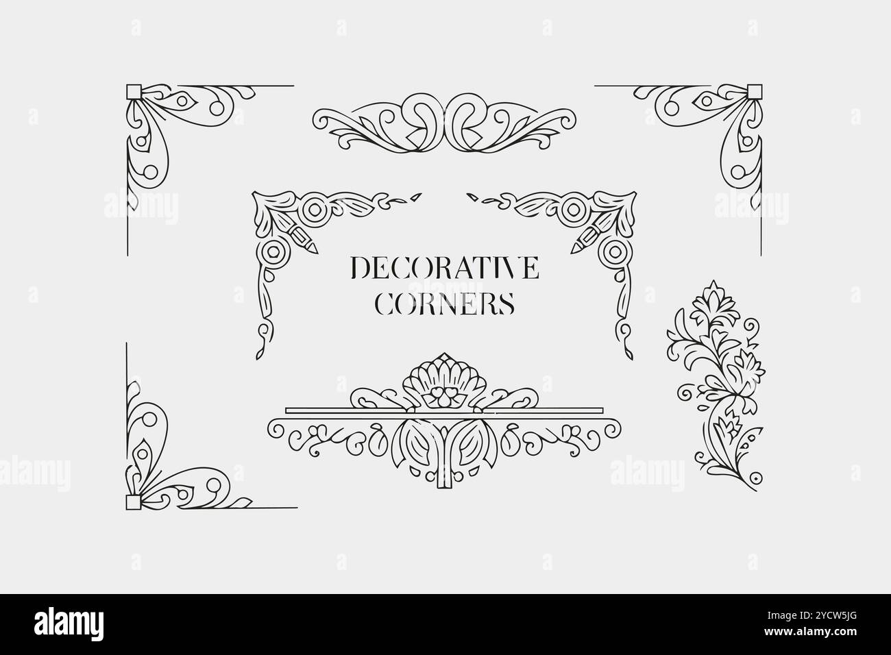 Vintage corner vector Stock Vector Images - Alamy