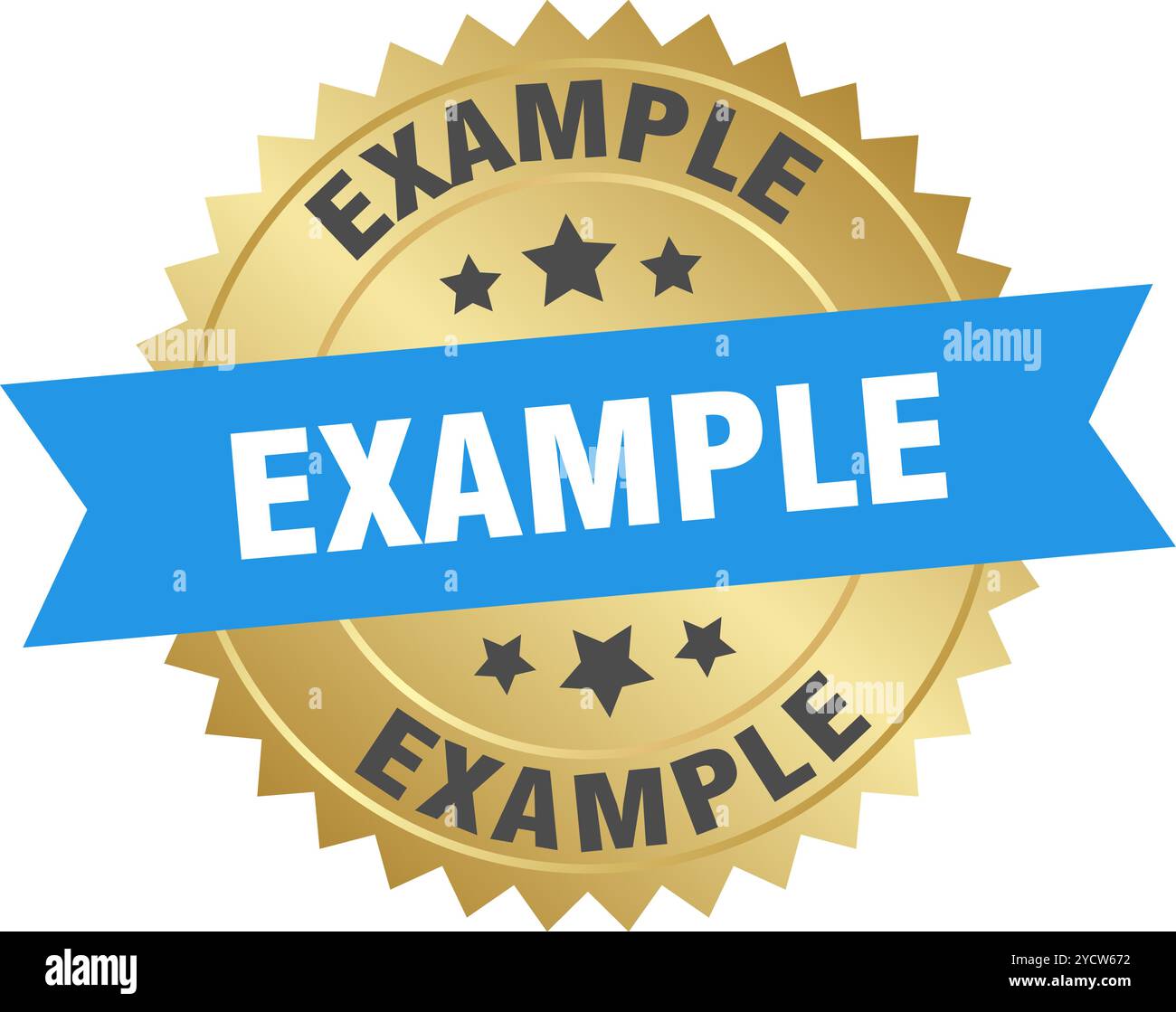 example round blue and gold label isolated on transparent background ...