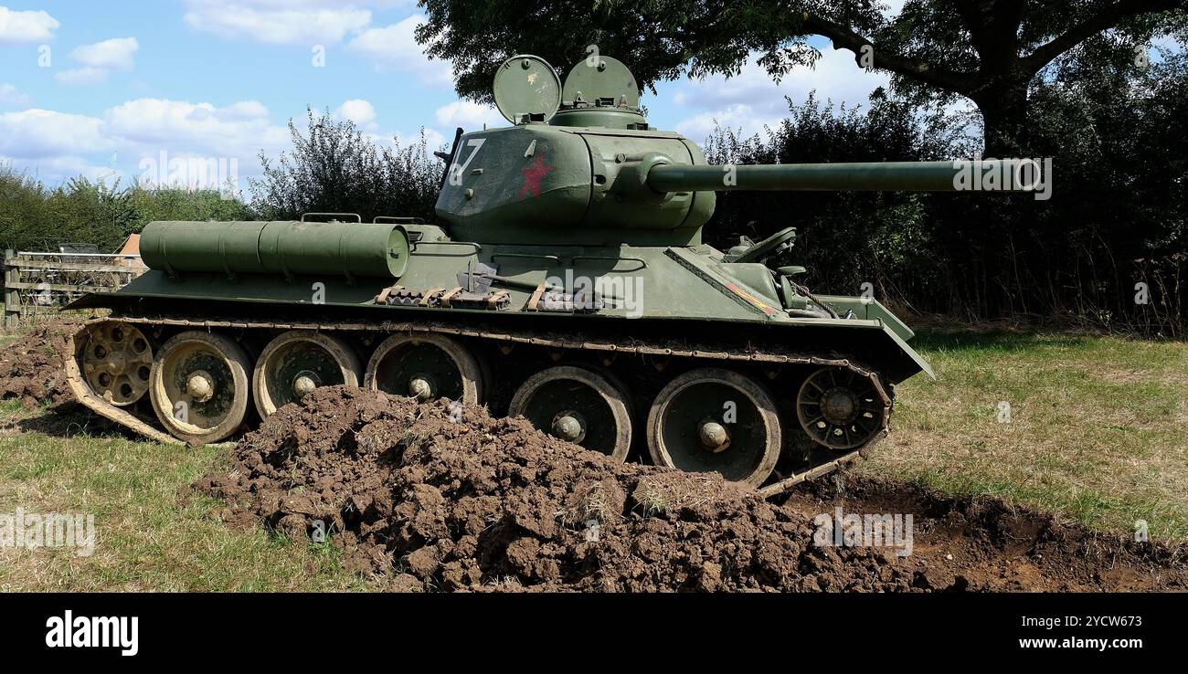 The T-34 is a Soviet medium tank from World War II. When introduced ...