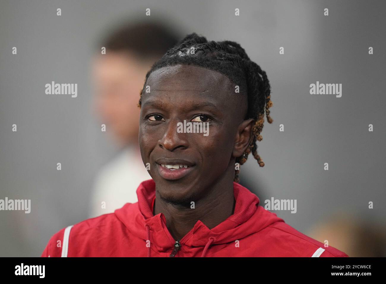 Leipzig, Germany. 23 October, 2024. Amadou Haidara of Leipzig looks on ...
