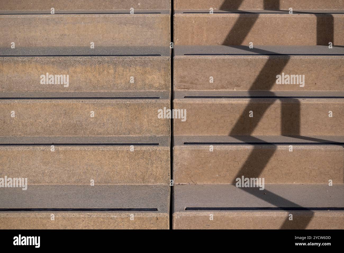 Abstract and random shadows causing patterns on concrete steps Stock ...