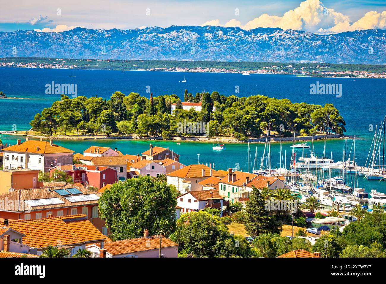 Island of Ugljan waterfront and Galovac view Stock Photo - Alamy