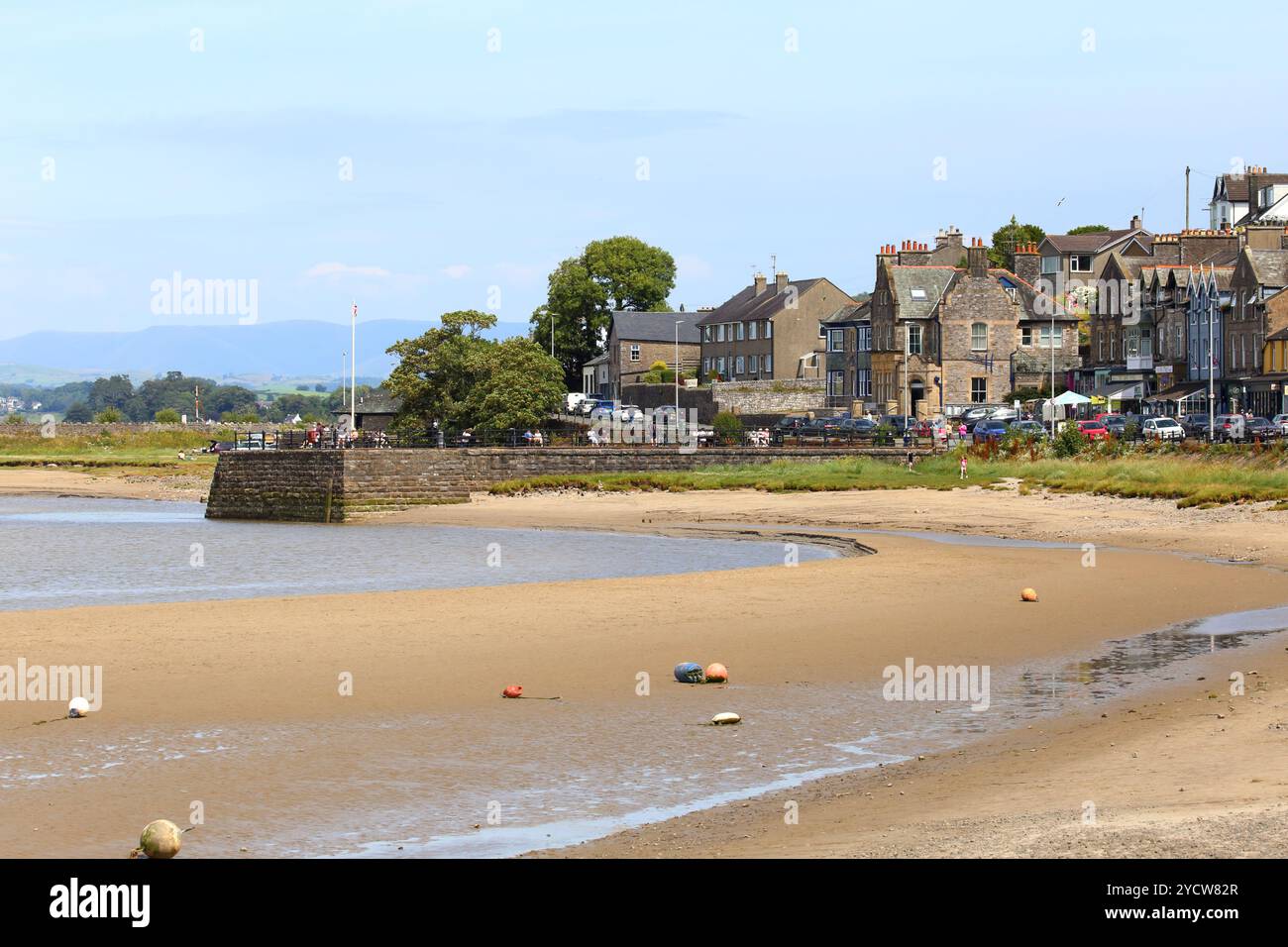 The Pretty little seaside town of Arnside, Cumbria with its small stone ...