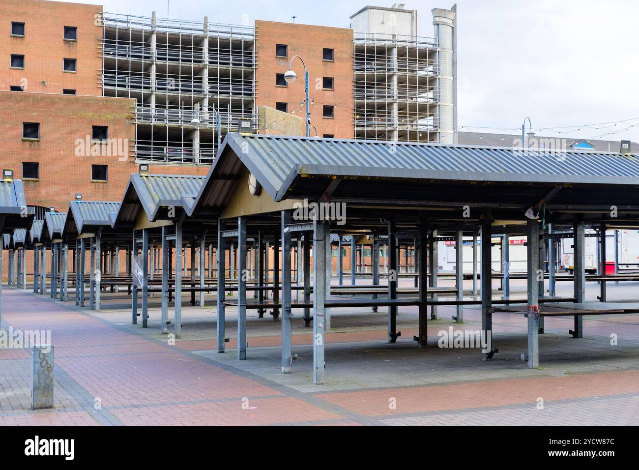 Leeds England: 3rd Jun 2024:Victoria Quarter traditional market stalls ...