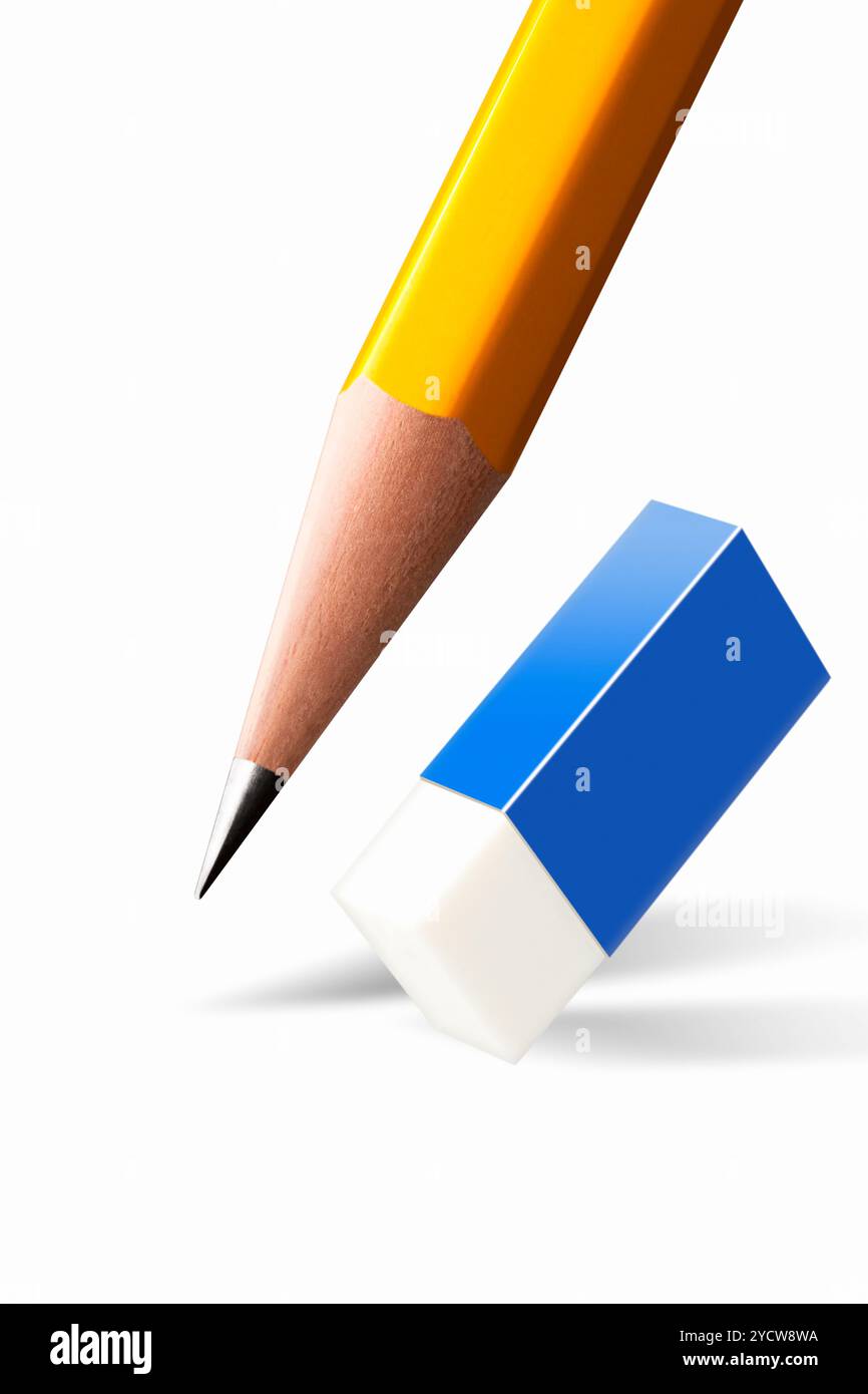 Pencil and eraser Stock Photo - Alamy