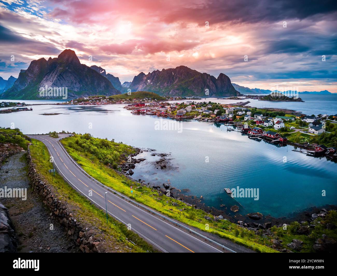 Lofoten islands archipelago aerial hi-res stock photography and images ...