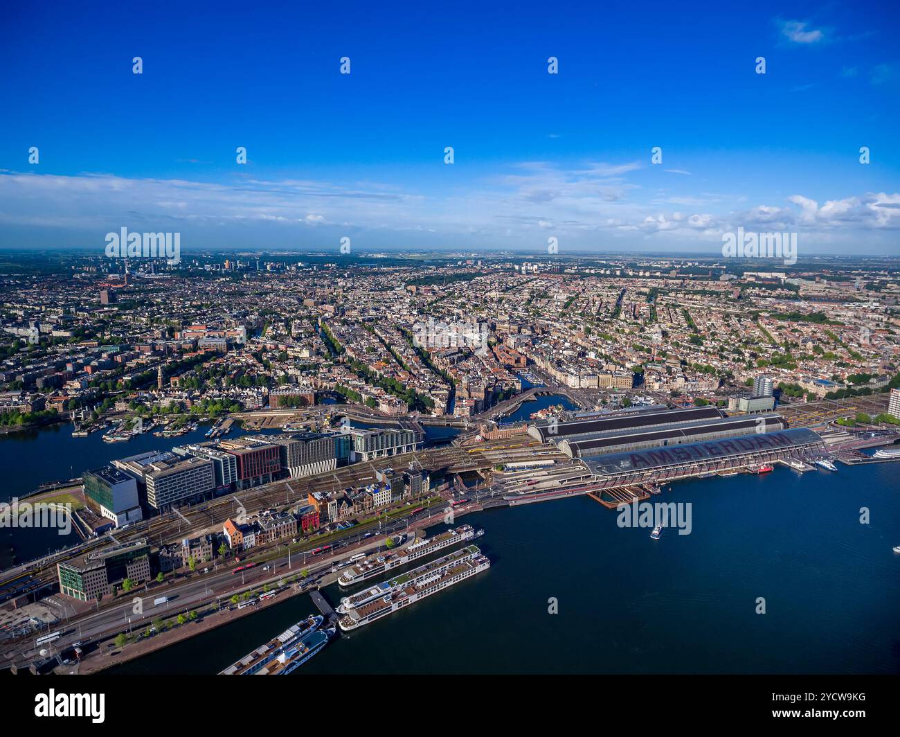 Aerial view of amsterdam city hi-res stock photography and images - Alamy