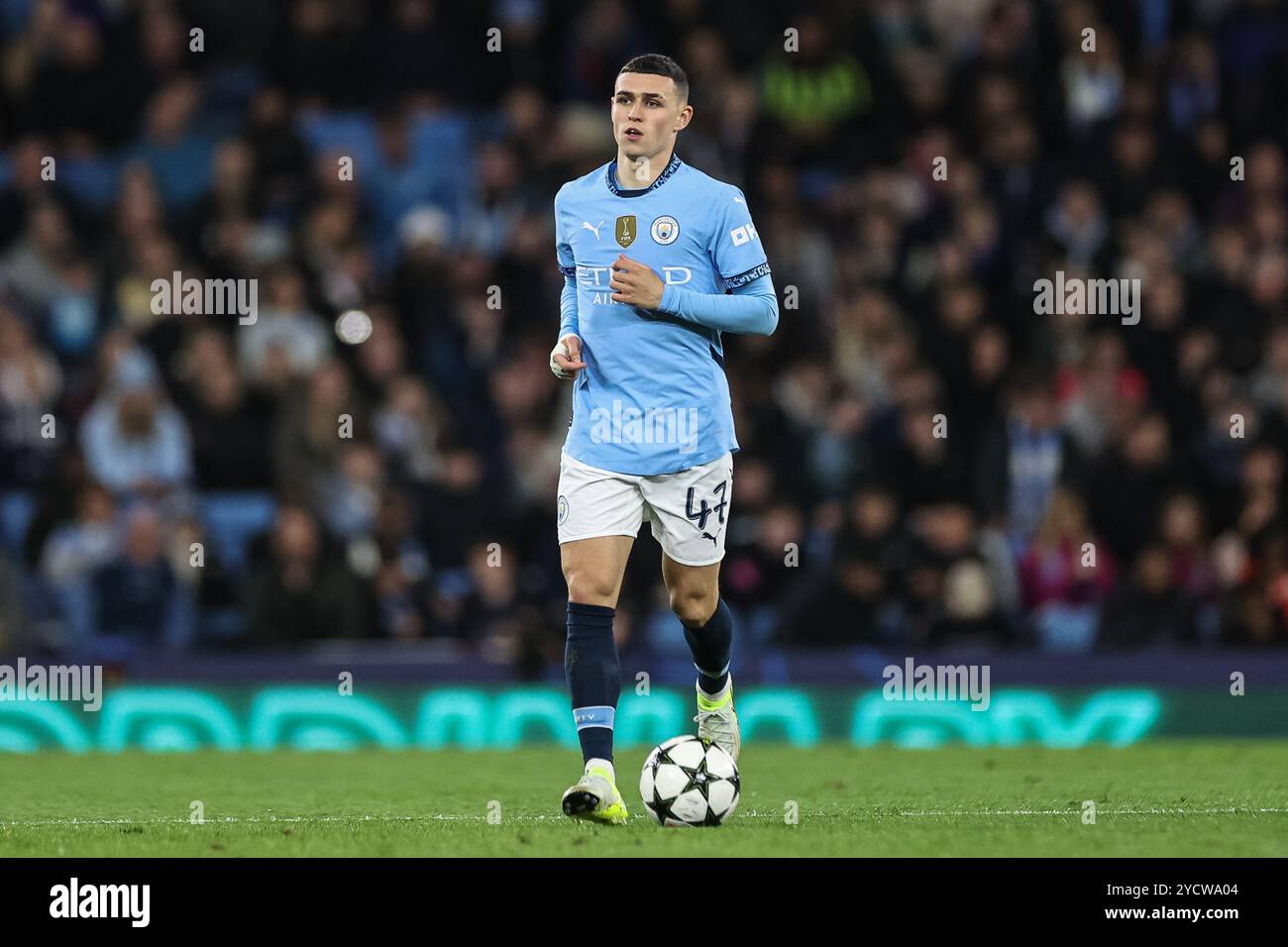 Phil Foden of Manchester City with the ball during the UEFA Champions ...