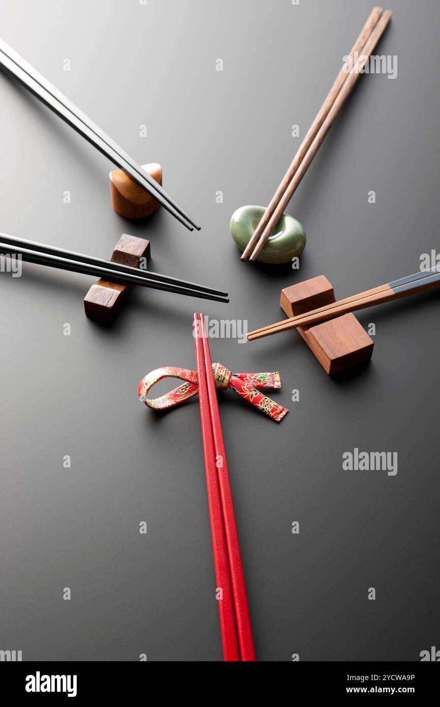 Chopsticks and chopstick rests Stock Photo - Alamy