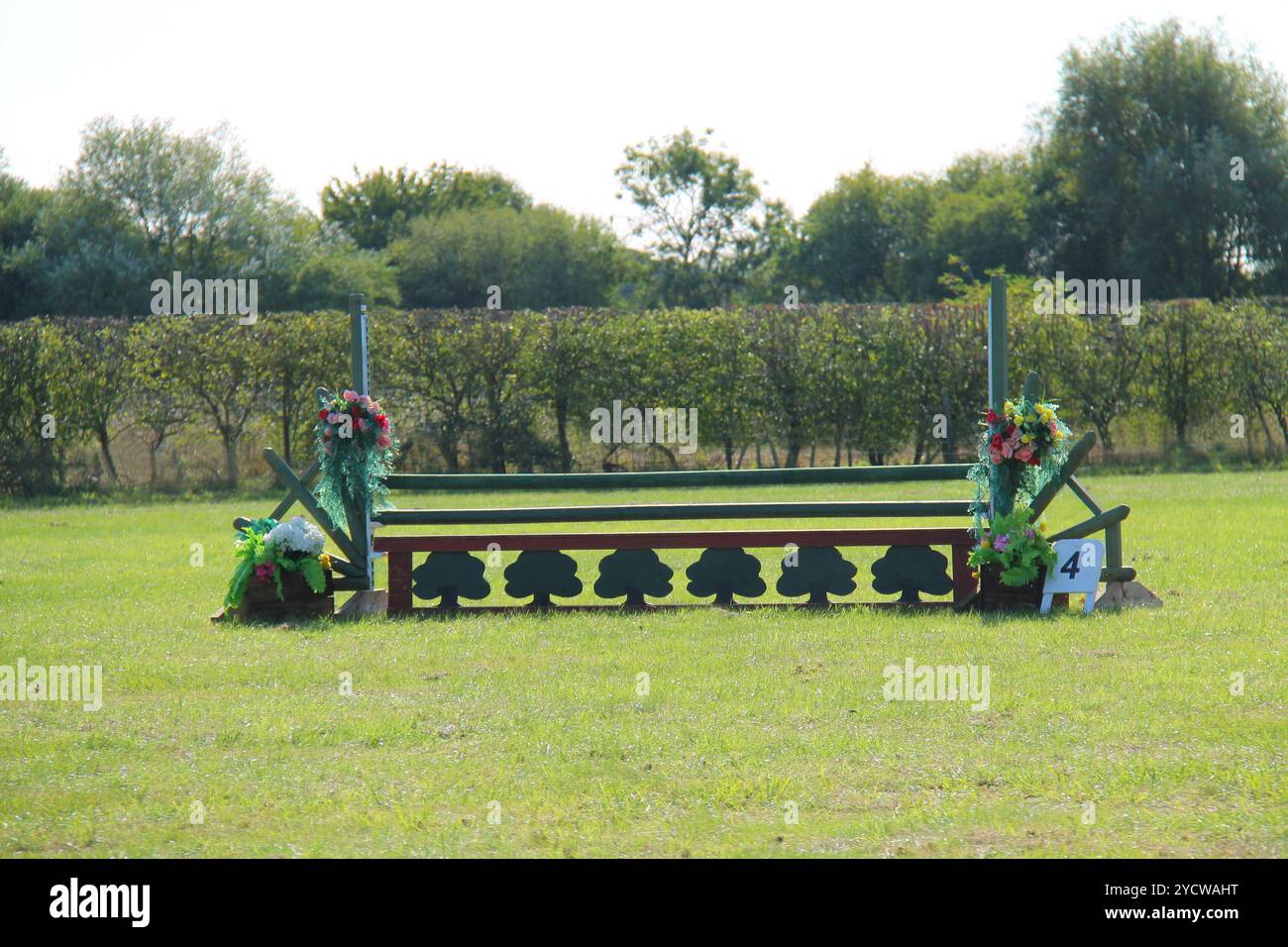 An Obstacle Fence on a Horse Show Jumping Course Stock Photo - Alamy