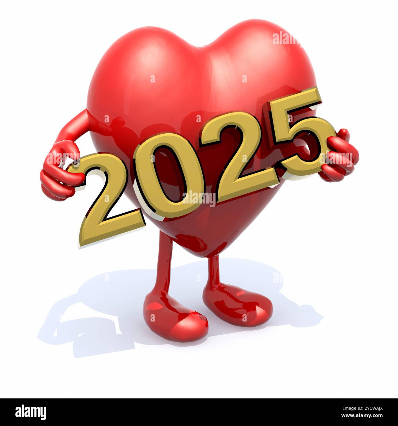 2025 new year heart Cut Out Stock Images & Pictures - Alamy
