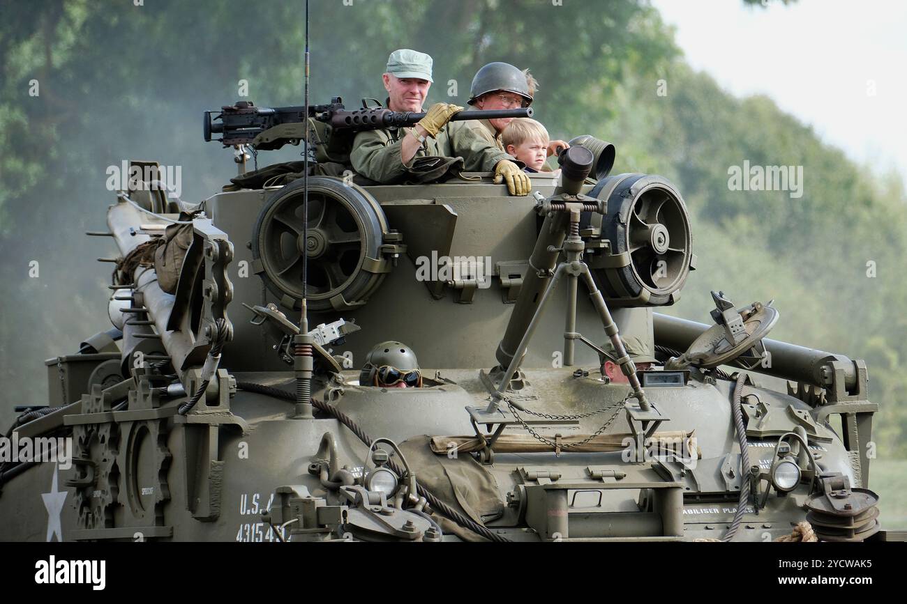 Sherman tank based engineers vehicle recovery unit Stock Photo - Alamy