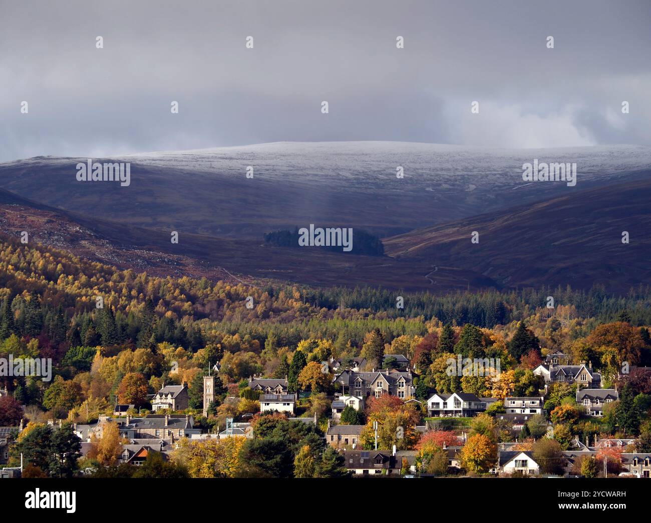 Autumn snow highlands scotland trees hi-res stock photography and ...