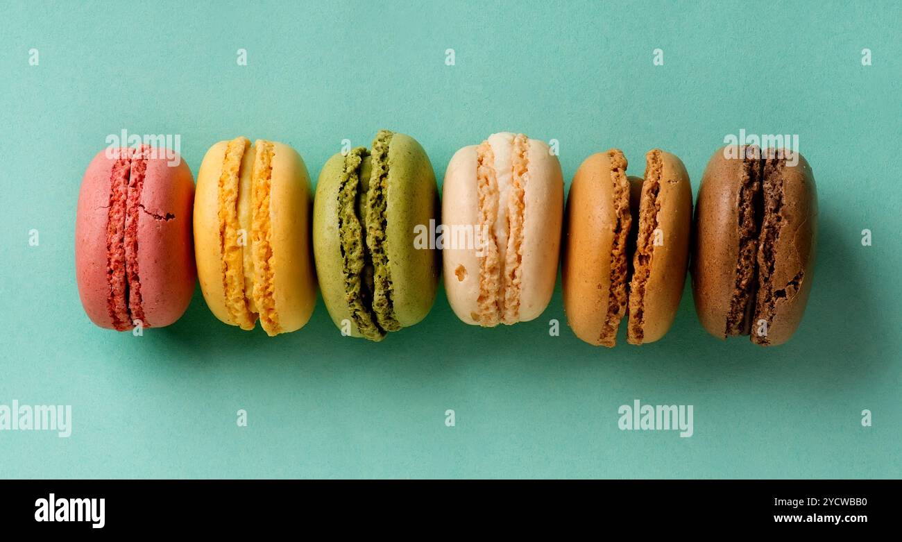 Macarons row hi-res stock photography and images - Alamy