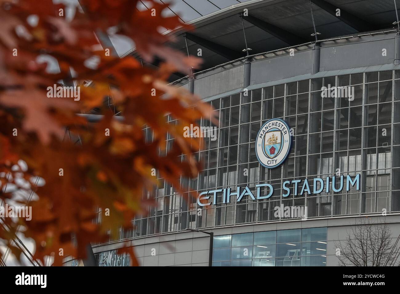 Manchester, UK. 23rd Oct, 2024. A general view of the Etihad Stadium ...