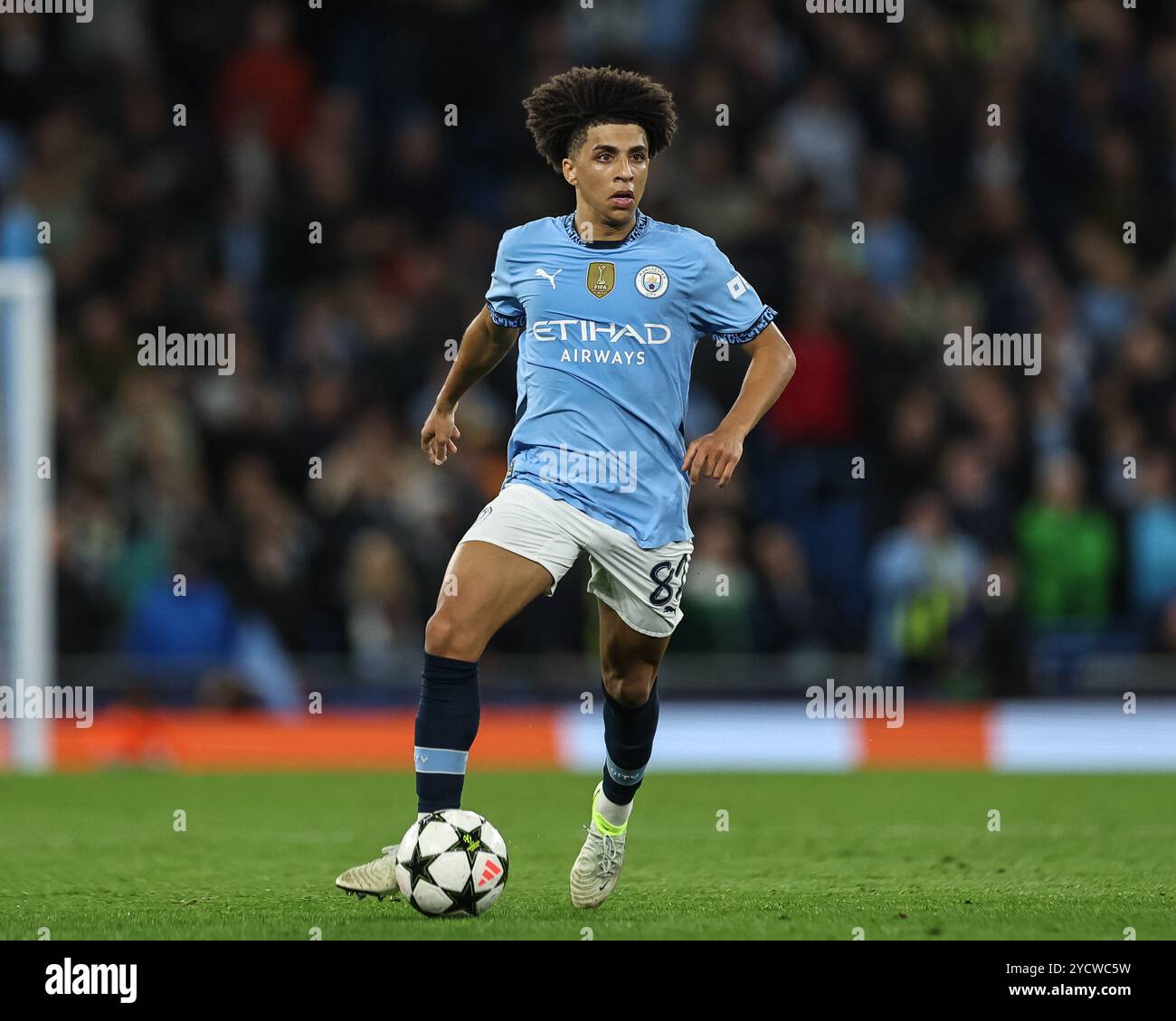 Rico Lewis of Manchester City breaks with the ball during the UEFA ...