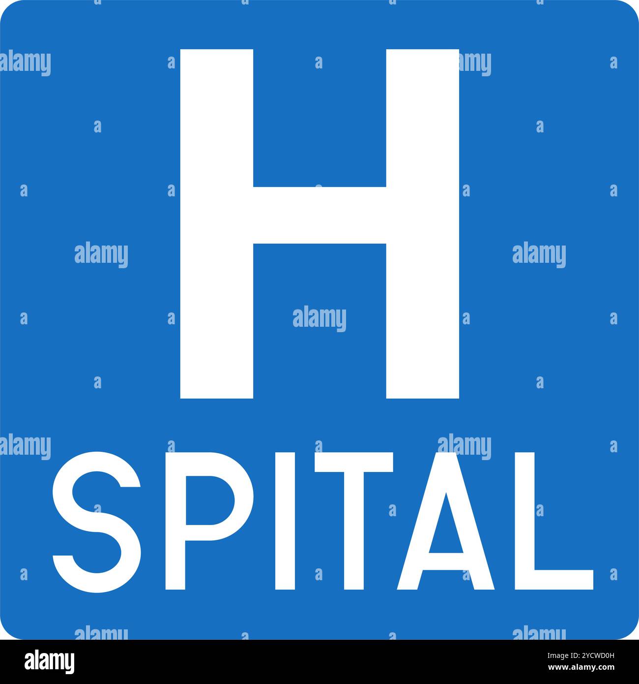 Hospital, Informational signs, Road signs in Austria (German ...