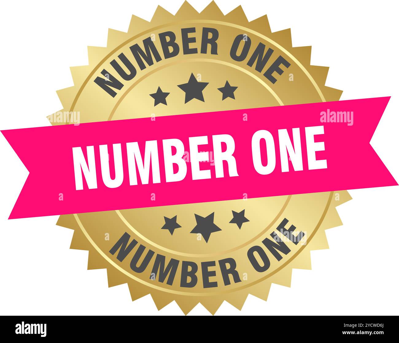 number one round pink and gold label isolated on transparent background ...