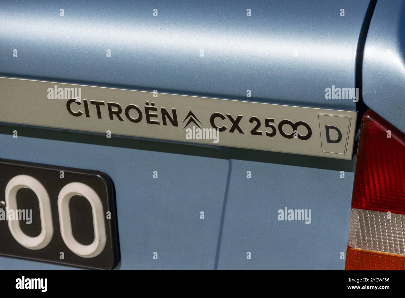 Close up of the citroen cx 2500 d logo, highlighting the iconic french ...