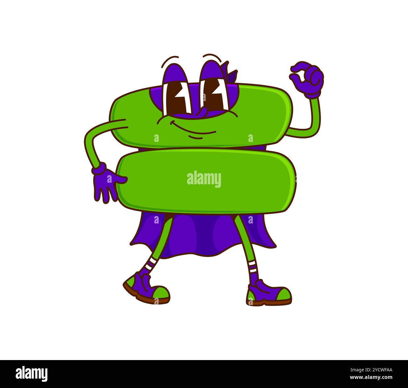 Cartoon math equals symbol superhero character. Isolated vector ...