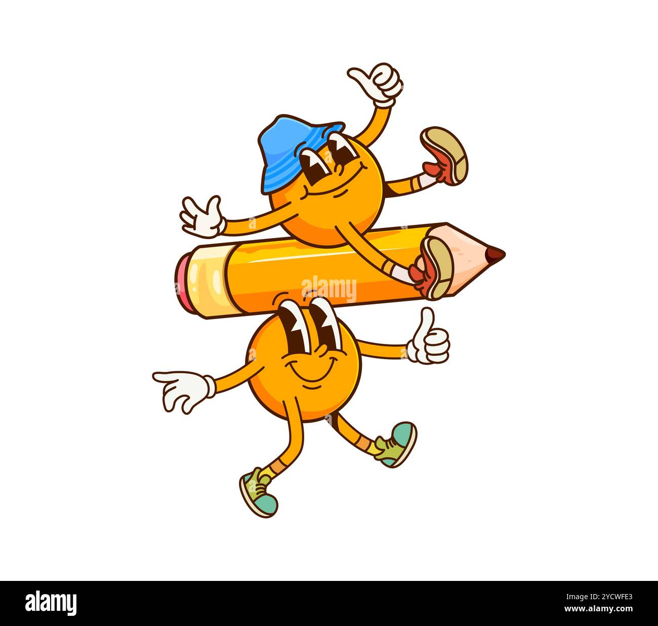 Cartoon math division symbol groovy characters engaging in fitness ...