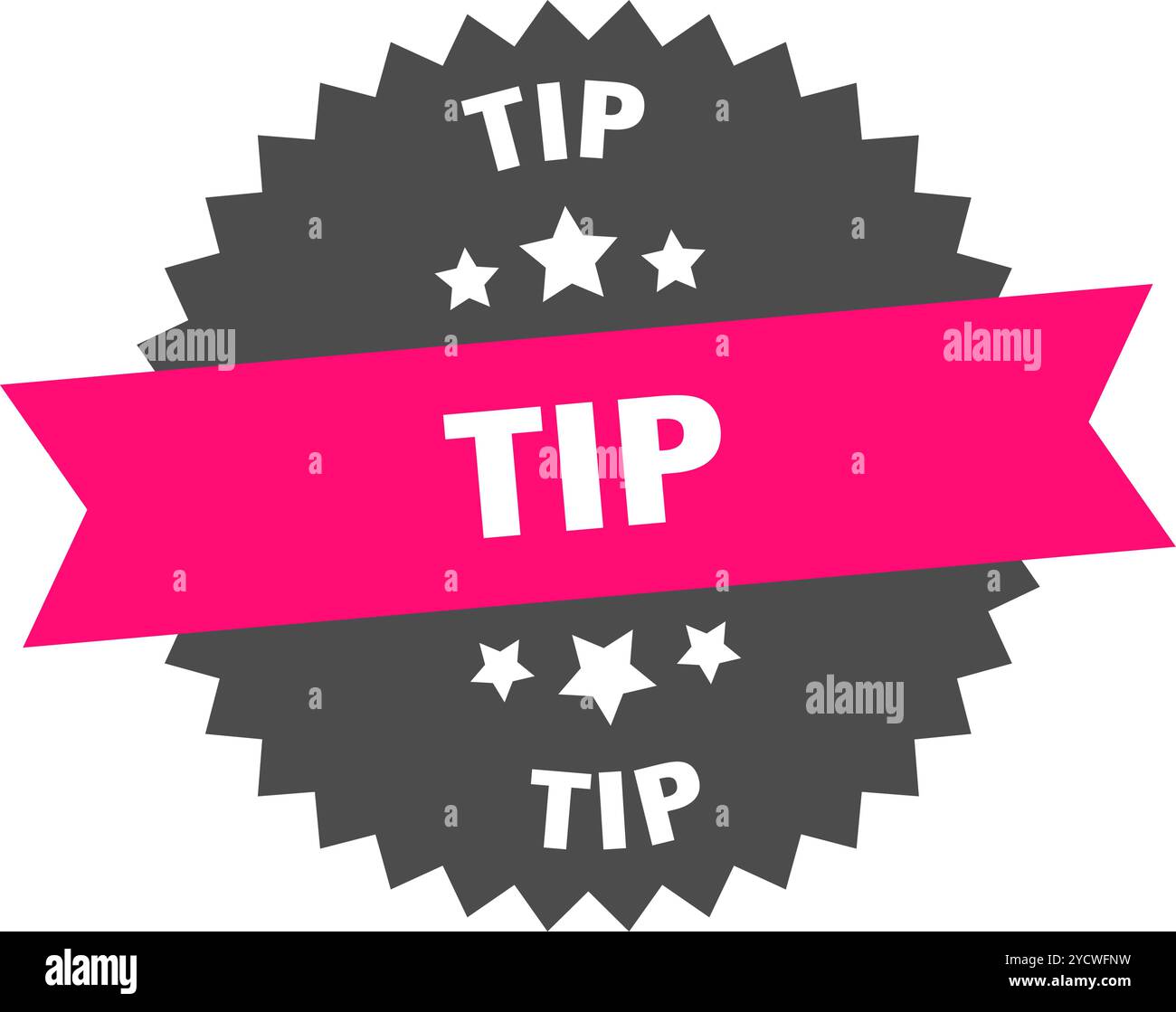 tip round pink label isolated on transparent background. tip Stock ...