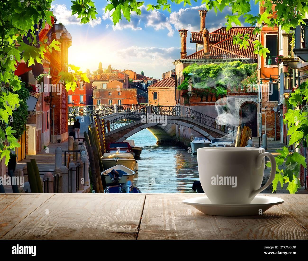 Morning coffee in venice hi-res stock photography and images - Alamy