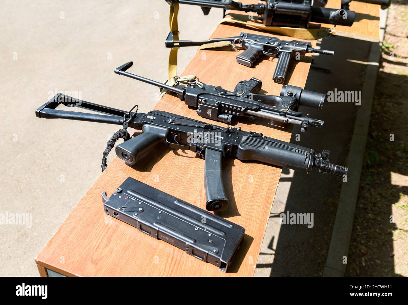 Russian weapons. Samples of Russian small arms Stock Photo - Alamy