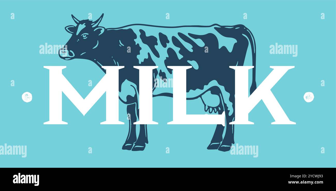 Cow, milk, dairy tag label. Template Stock Vector Image & Art - Alamy