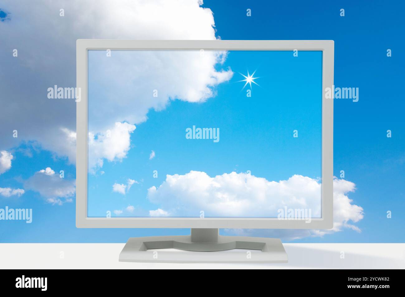 Pc monitor screen landscape hi-res stock photography and images - Alamy