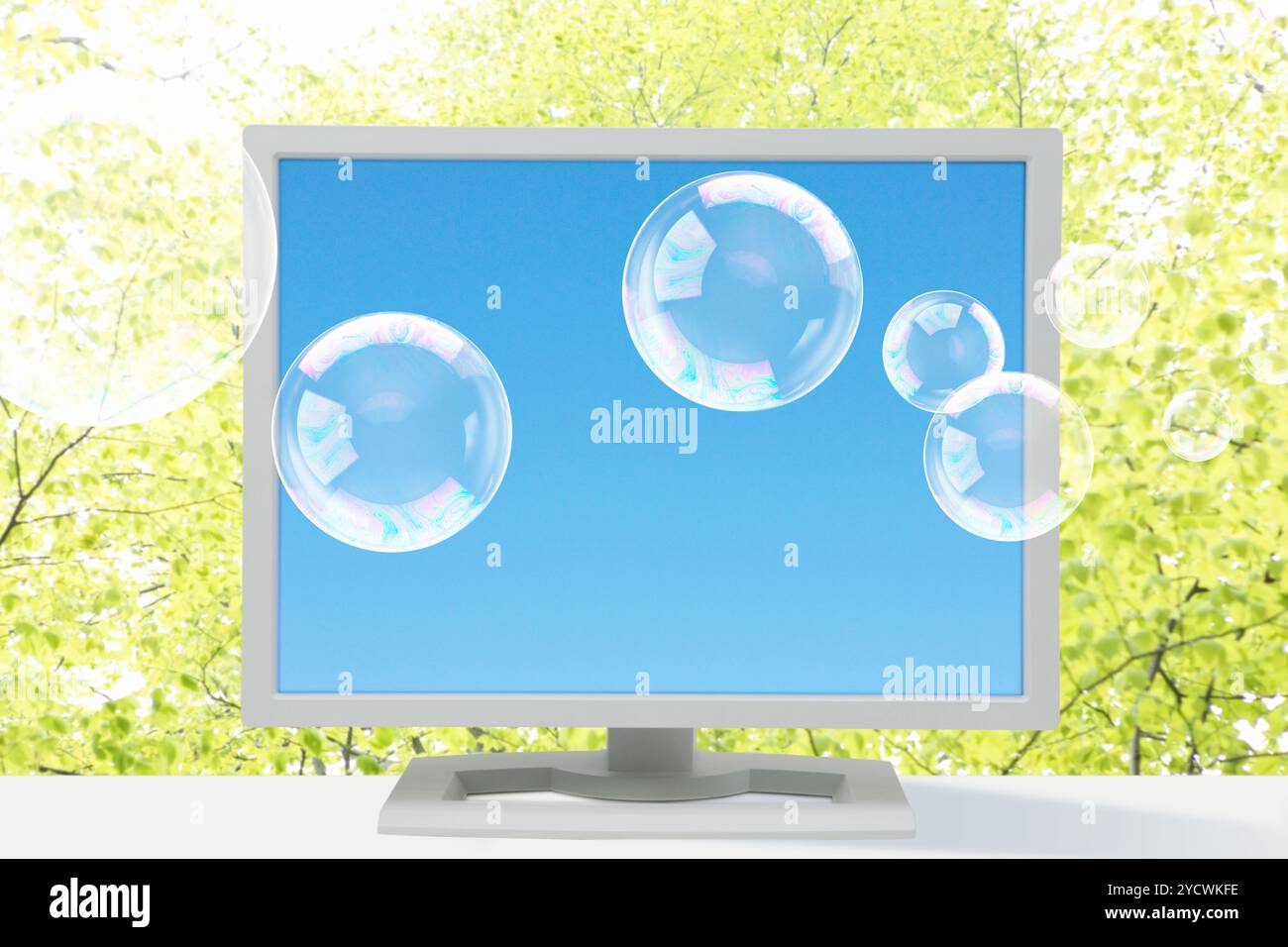 Green screen pc monitor hi-res stock photography and images - Alamy
