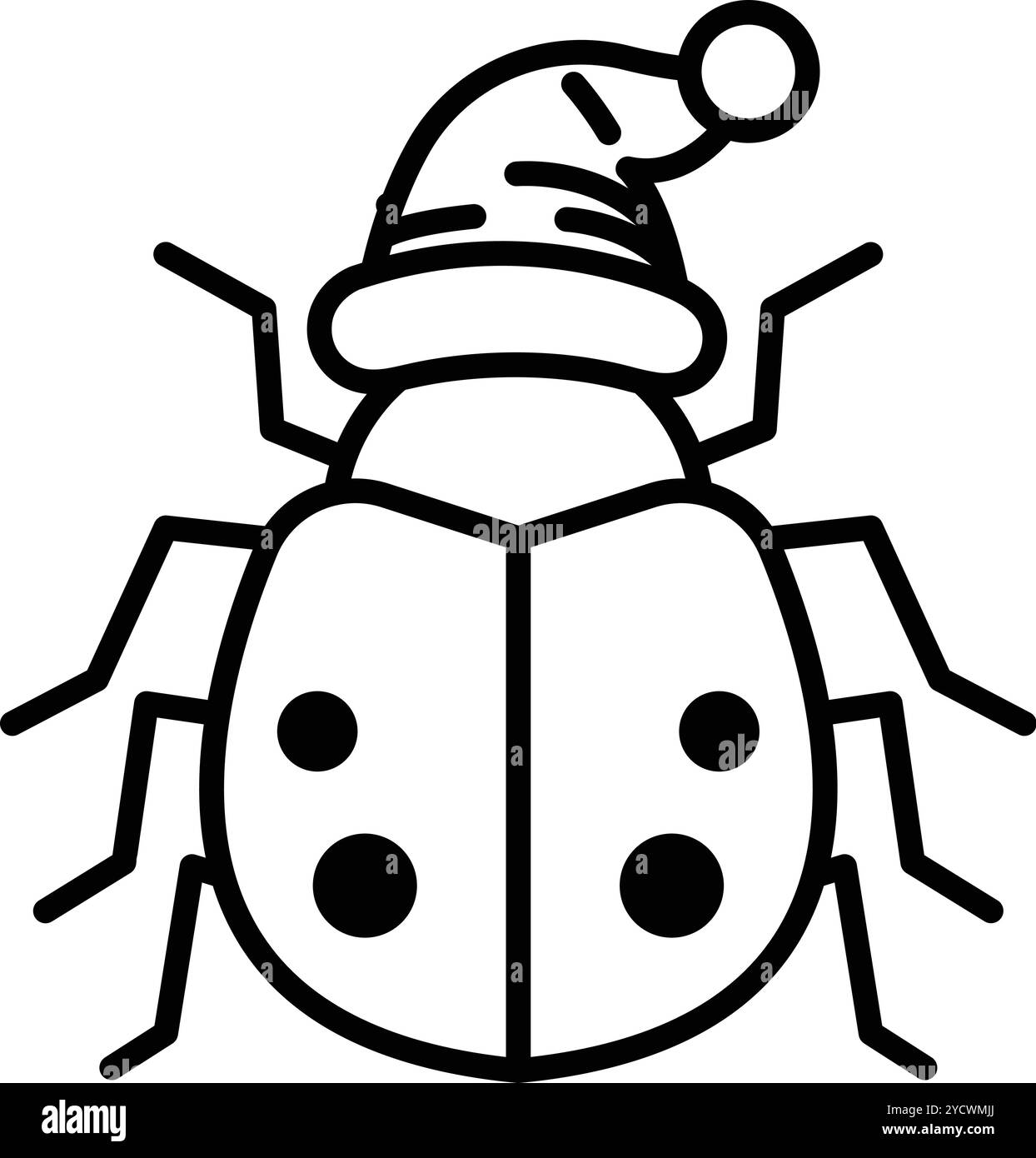 A bug with a Santa hat on its head Stock Vector Image & Art - Alamy