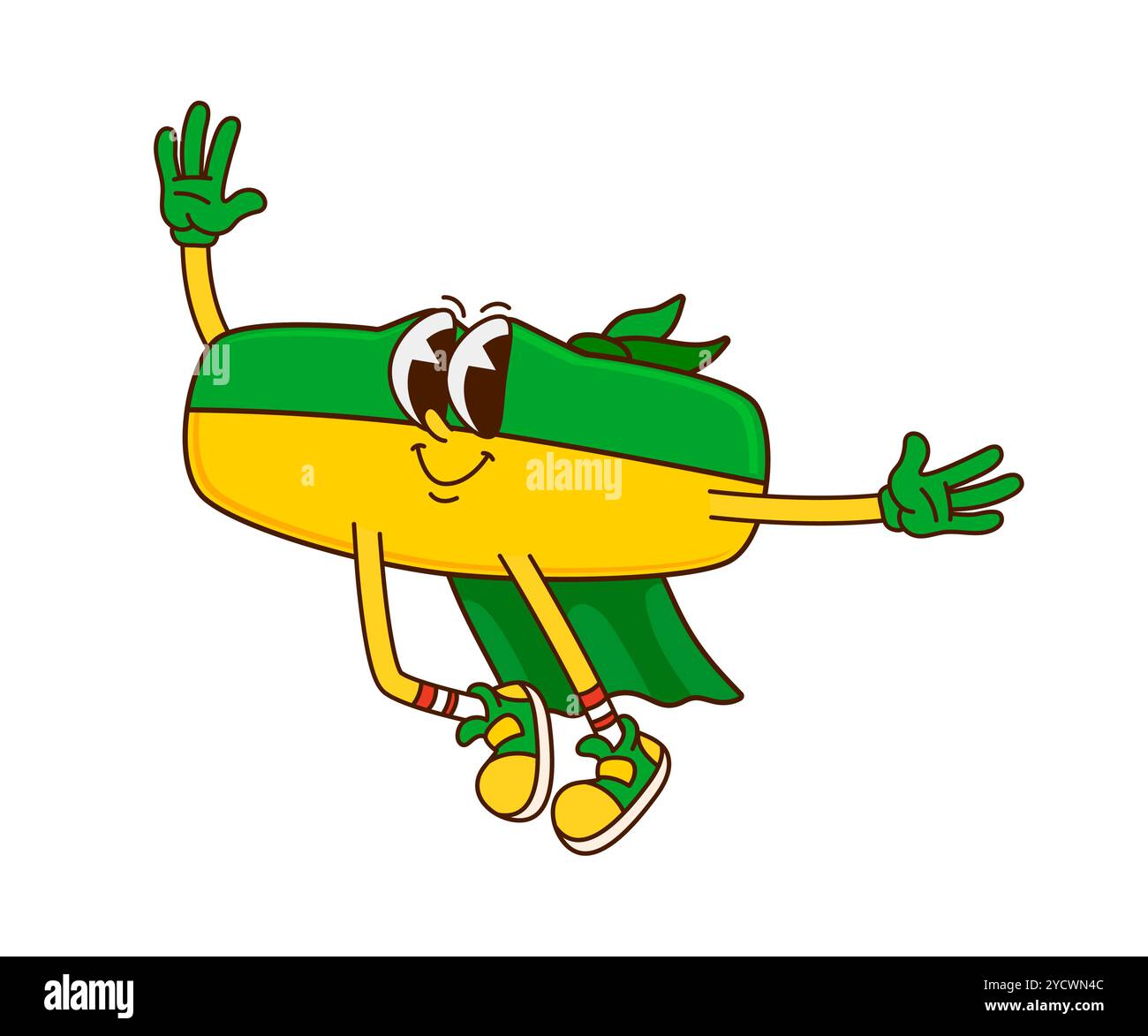 Cartoon math minus symbol superhero character. Isolated vector ...