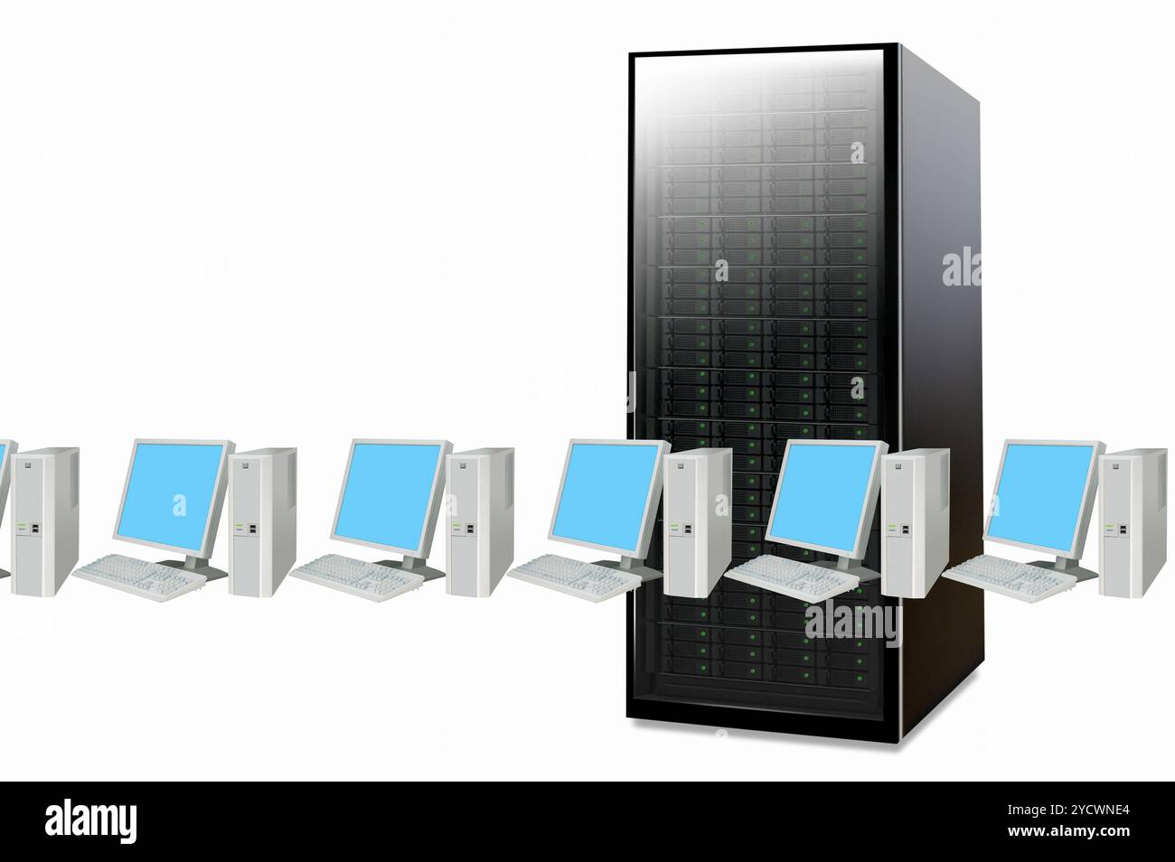 Computer and server Stock Photo - Alamy