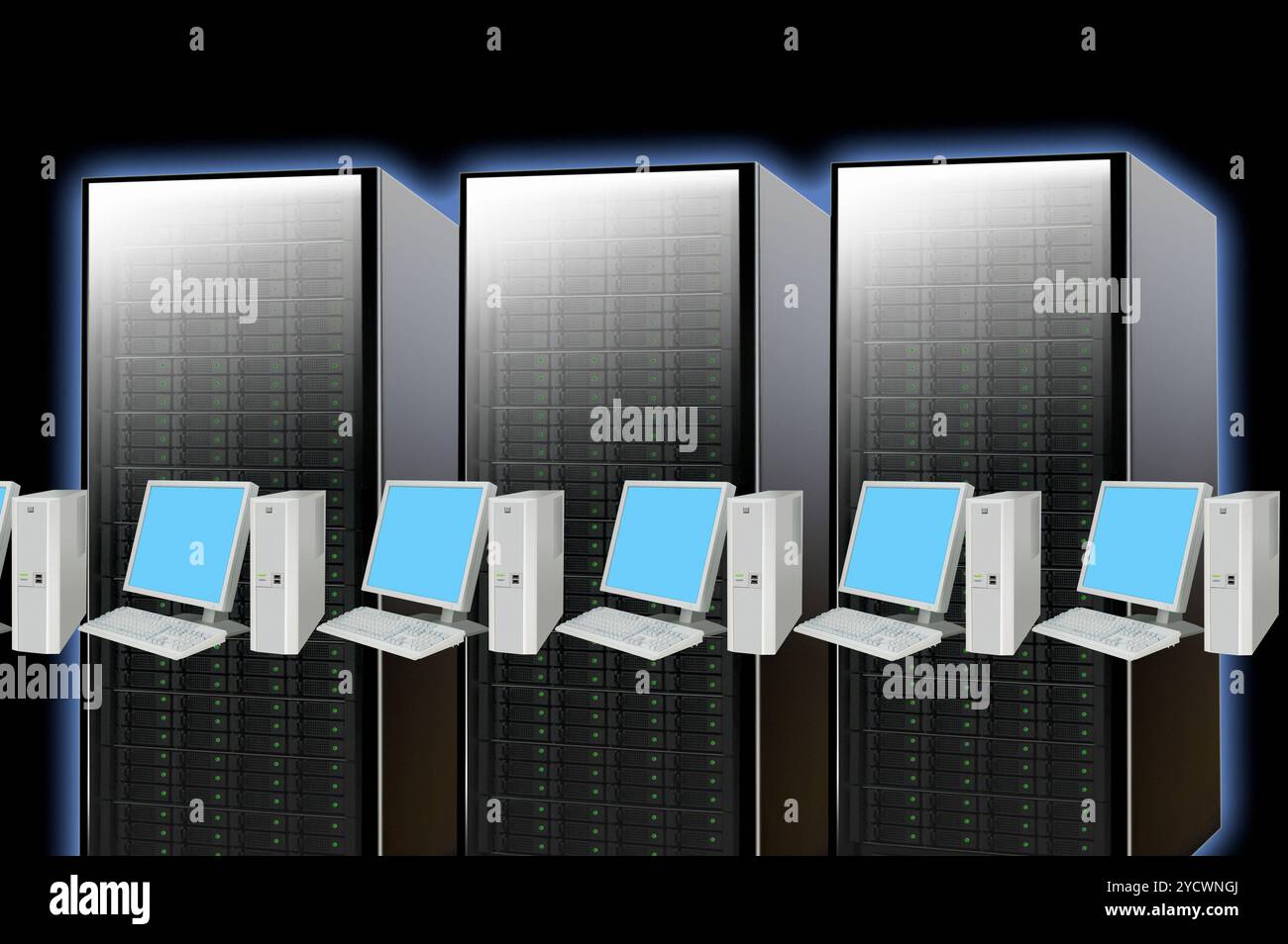 Computer and server Stock Photo - Alamy