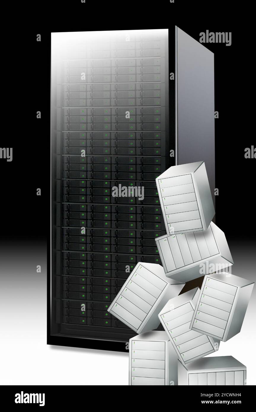 Server and hard disk Stock Photo - Alamy