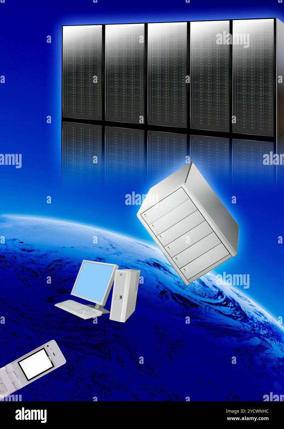 Computer and server Stock Photo - Alamy