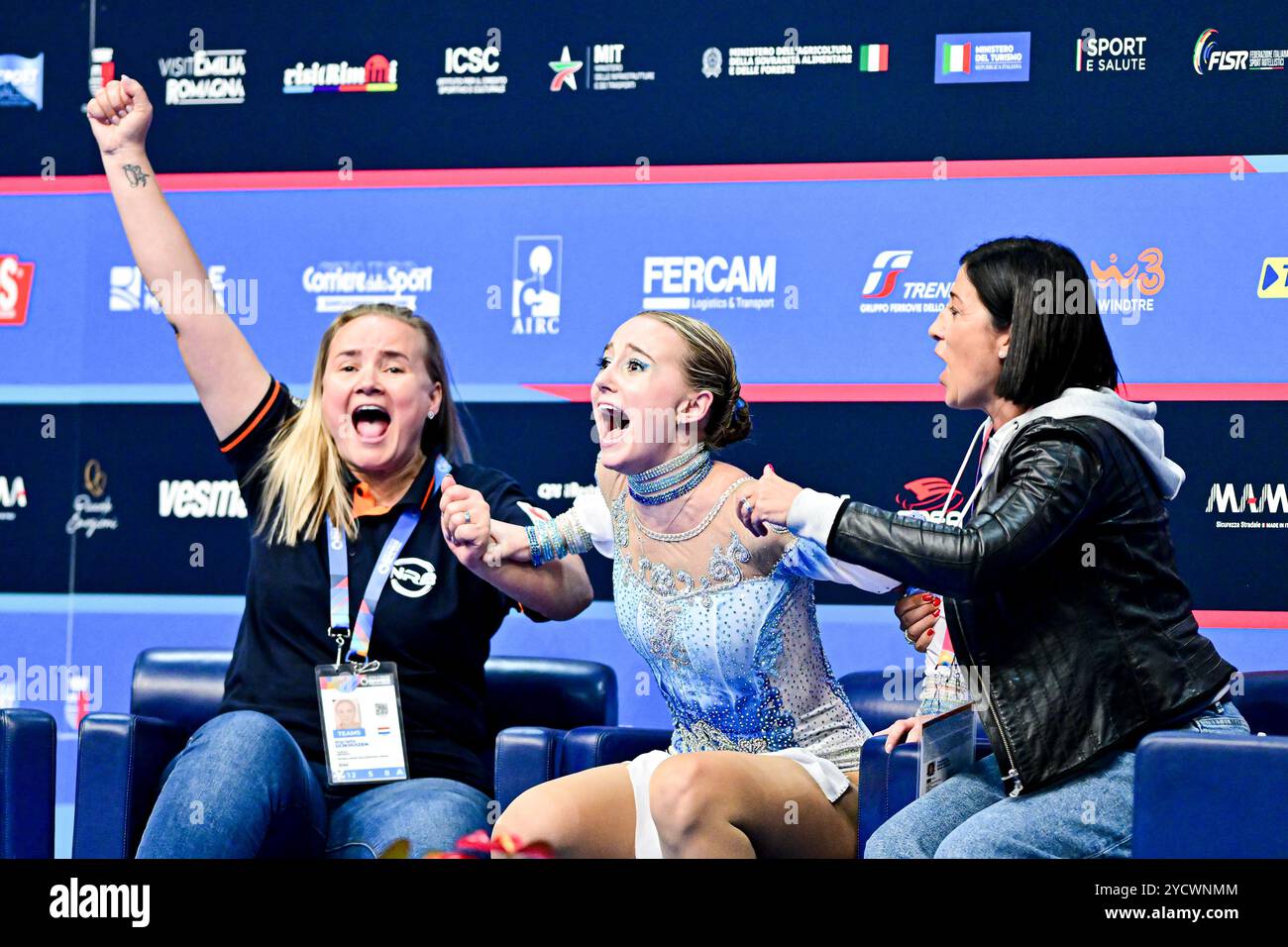 QUINTY VAN LARE (NED), at Kiss & Cry, during Junior Women, Solo Dance ...