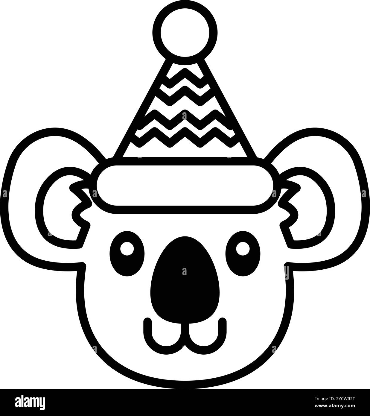 A cartoon koala wearing a red santa hat Stock Vector Image & Art - Alamy