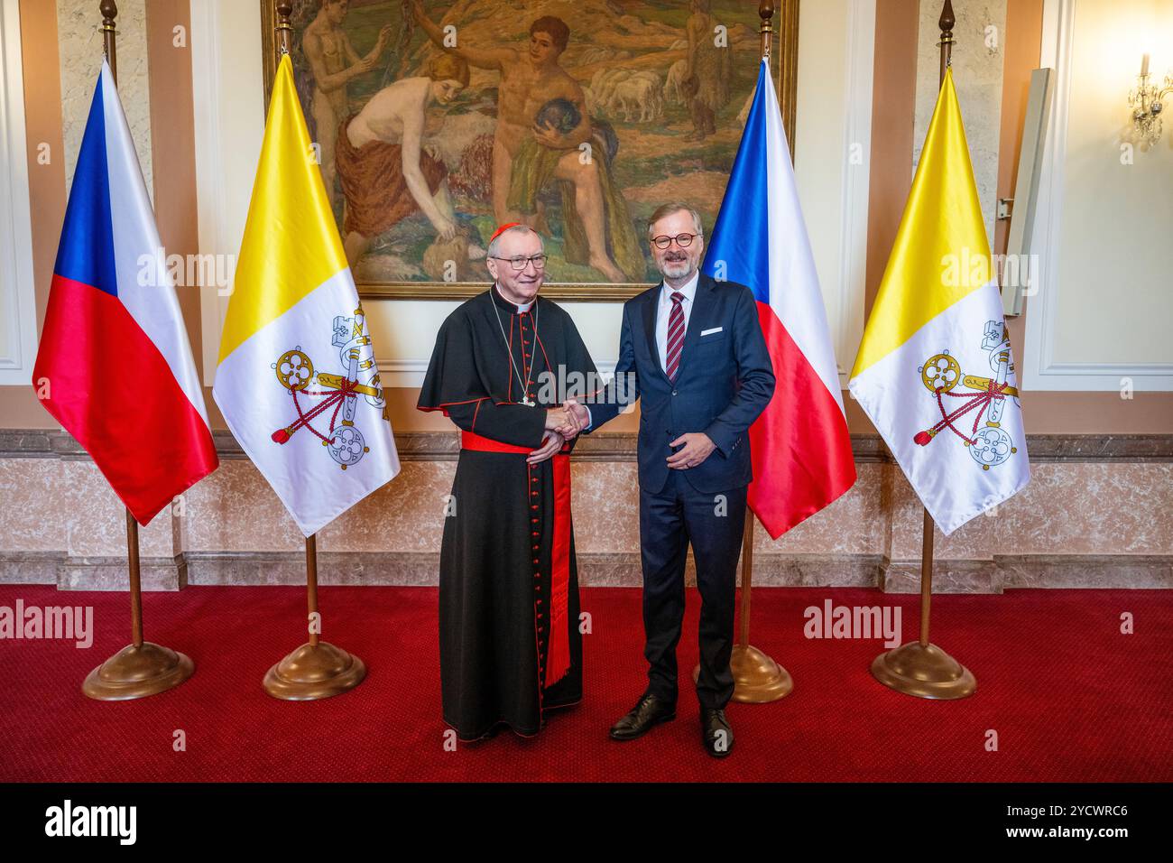 Prague, Czech Republic. 24th Oct, 2024. Czech Prime Minister Petr Fiala ...