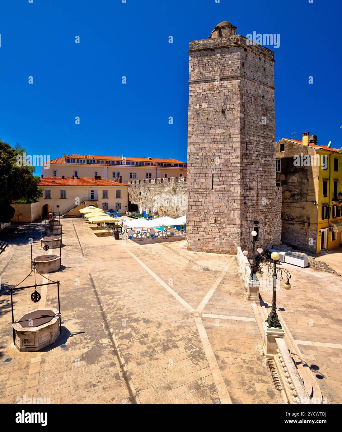 Zadar Five wells square and historic architecture view Stock Photo - Alamy
