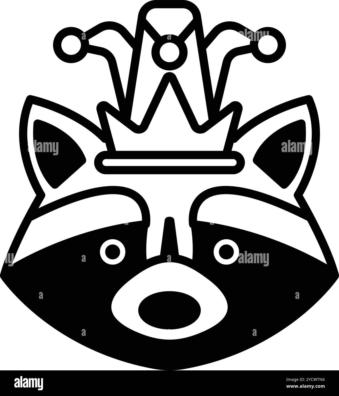 A raccoon wearing a crown and a hat Stock Vector Image & Art - Alamy
