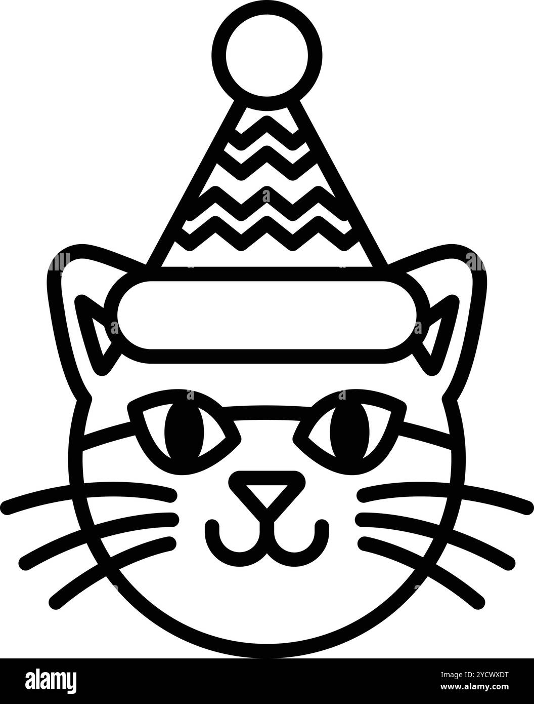 Young cat on a tree Stock Vector Images - Alamy