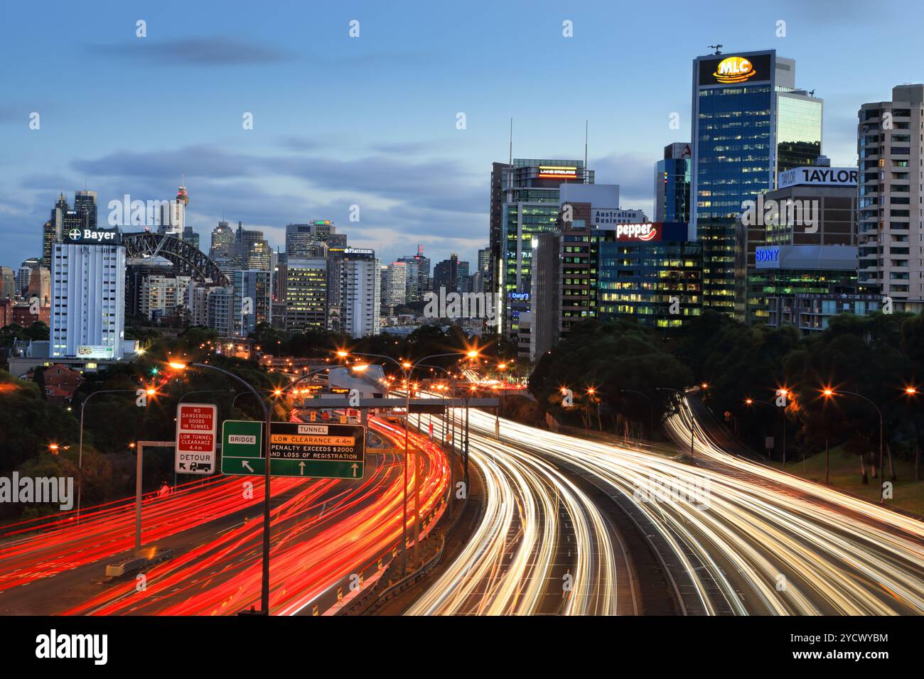 Express Lanes to the City Stock Photo - Alamy