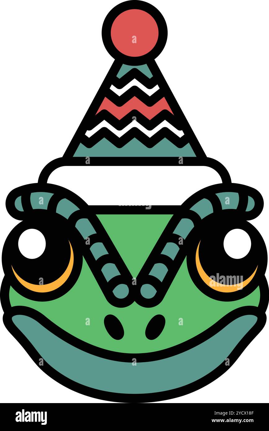 Cartoon illustration frog party hat hi-res stock photography and images ...