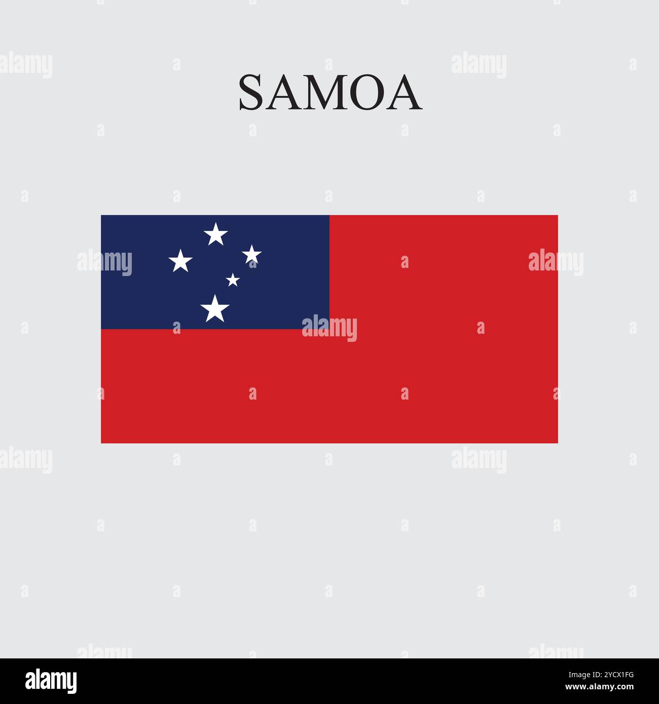 Vector of Samoa Flag. Rectangle Stock Vector Image & Art - Alamy
