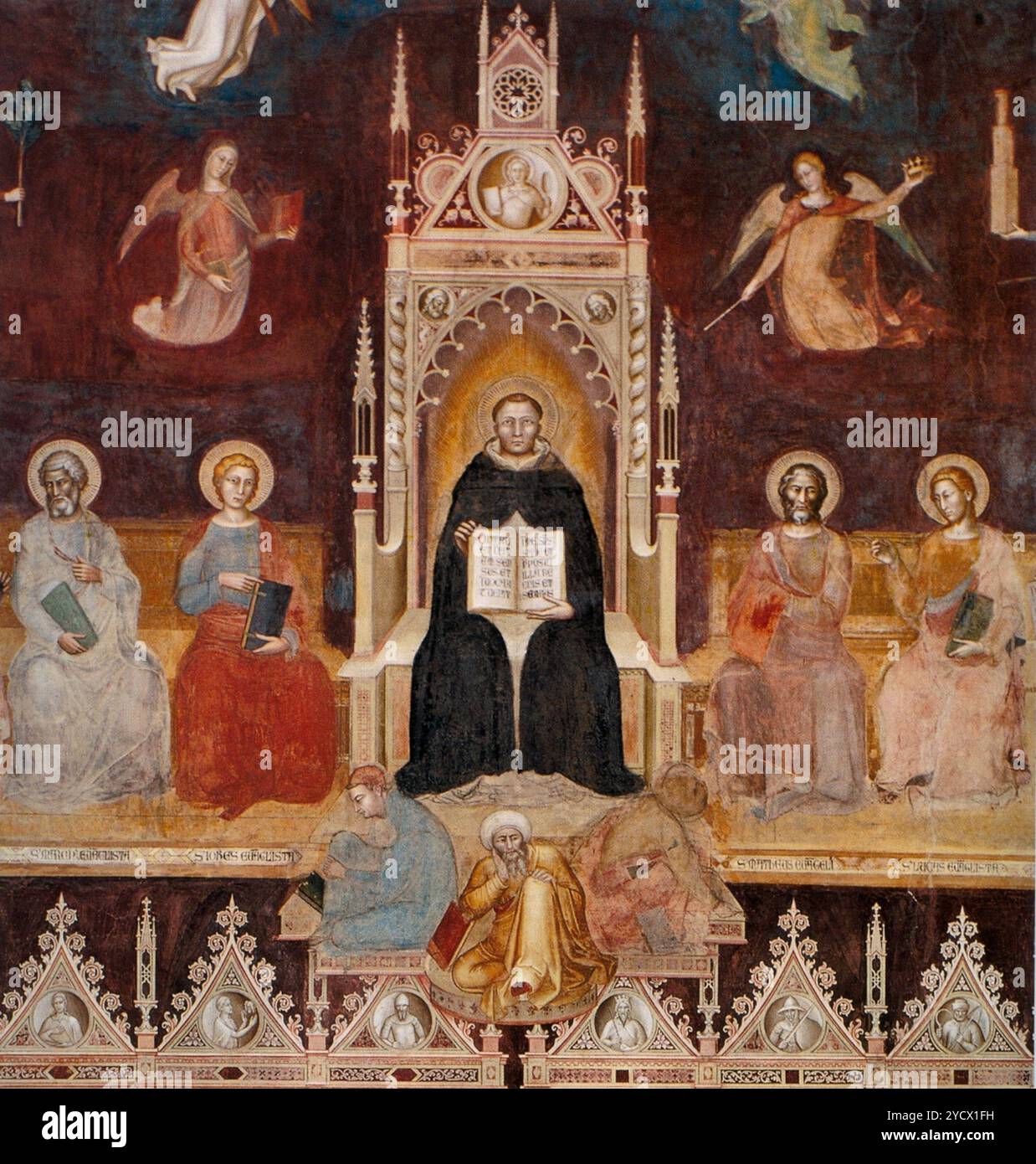 Triumph of St. Thomas Aquinas, Doctor Angelicus, with saints and angels ...